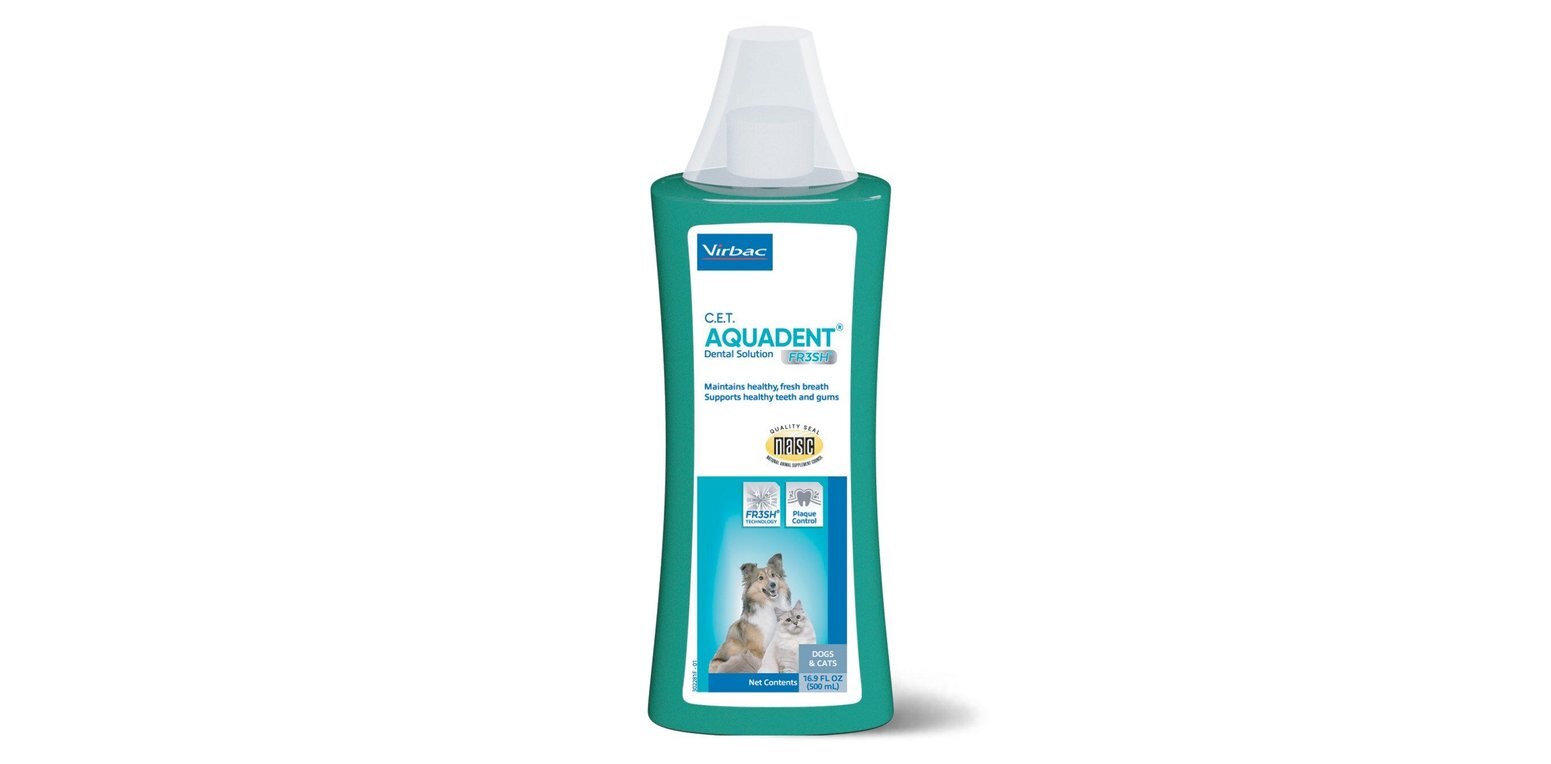 VIRBAC C.E.T. Aquadent Fr3sh Dog & Cat Dental Solution, 16.9-fl oz ...