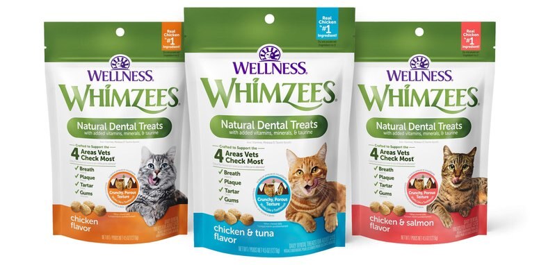 WHIMZEES by Wellness Natural Chicken & Salmon Dental Cat Treats, 2-oz ...