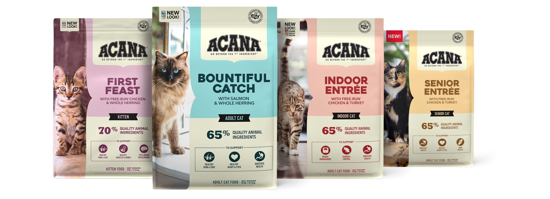 ACANA Senior Entree Chicken & Turkey Dry Cat Food, 4-lb bag - Chewy.com