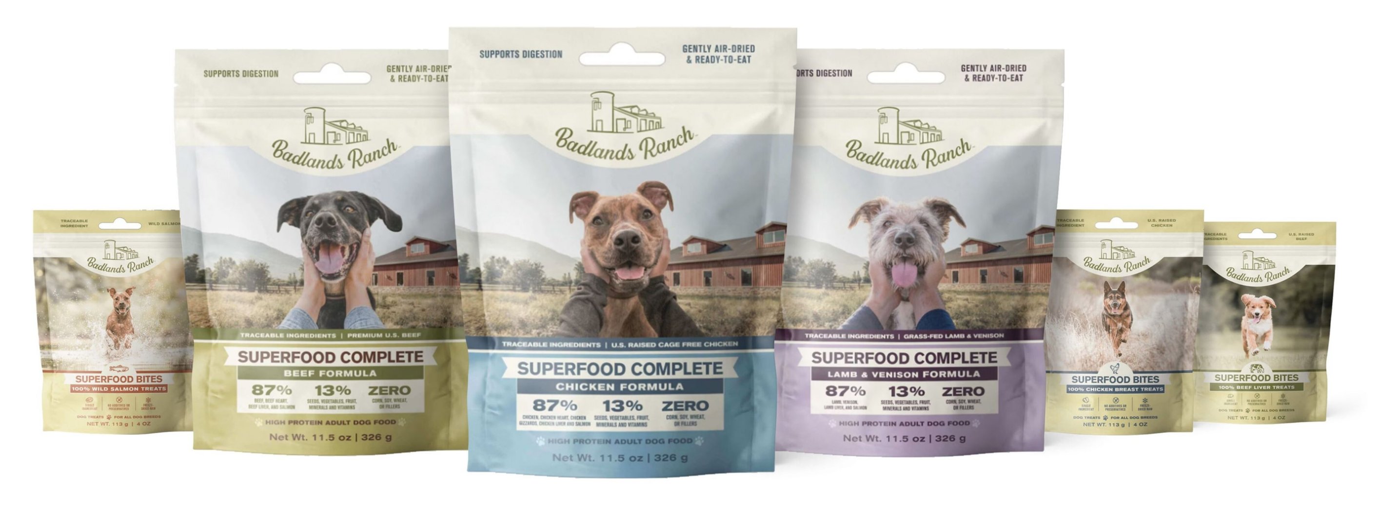 BADLANDS RANCH Superfood Complete Grain-Free Beef Air-Dried Dog Food ...