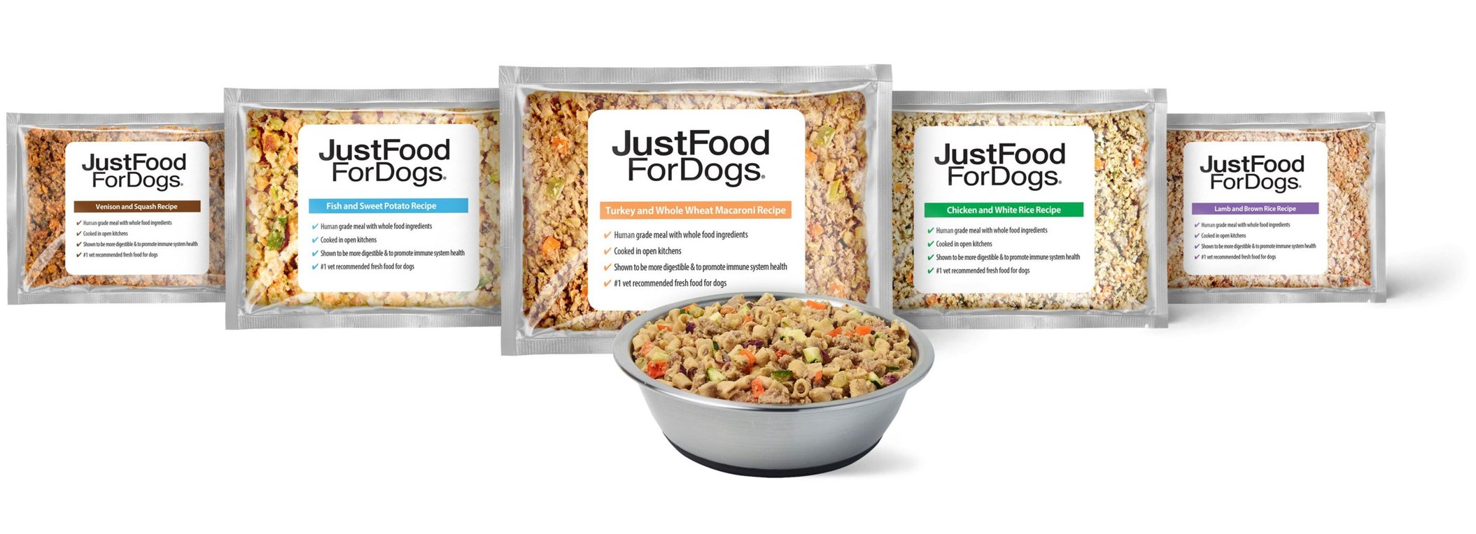 JUSTFOODFORDOGS Variety Pack Frozen Human-Grade Fresh Dog Food, 5.5-oz ...