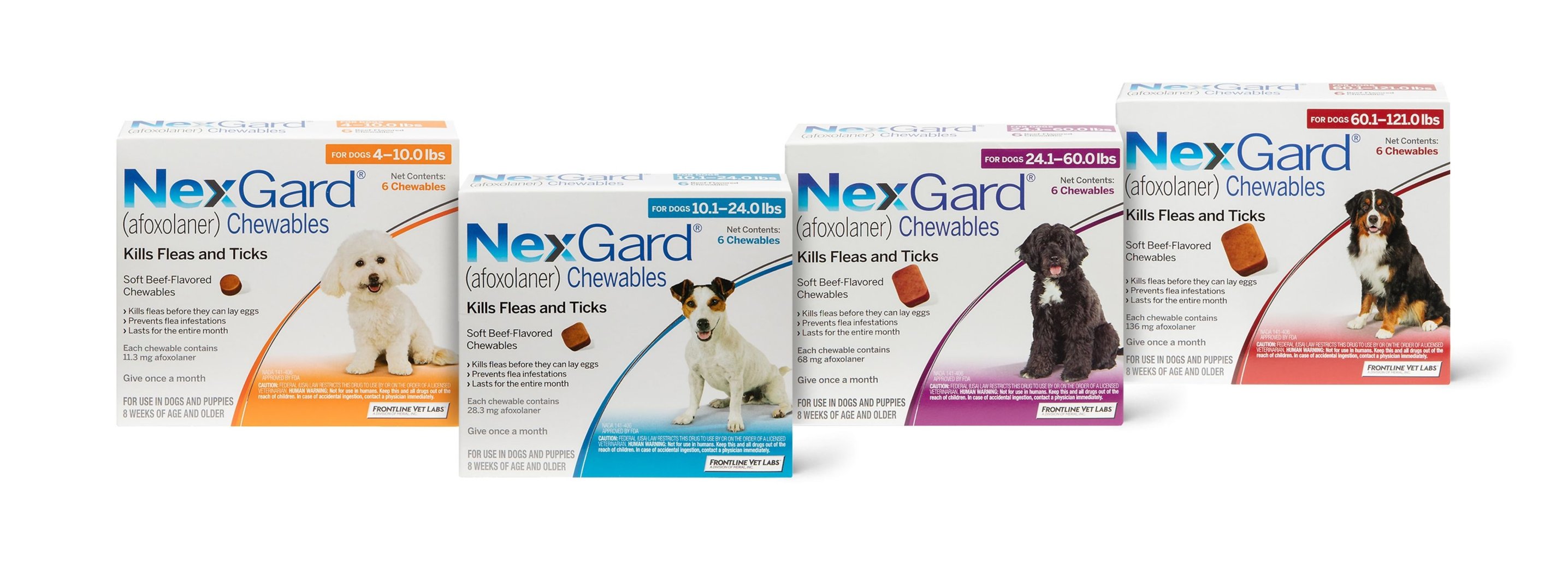 NEXGARD Chewables for Dogs, 4-10 lbs, (Orange Box) - Easy Refills ...