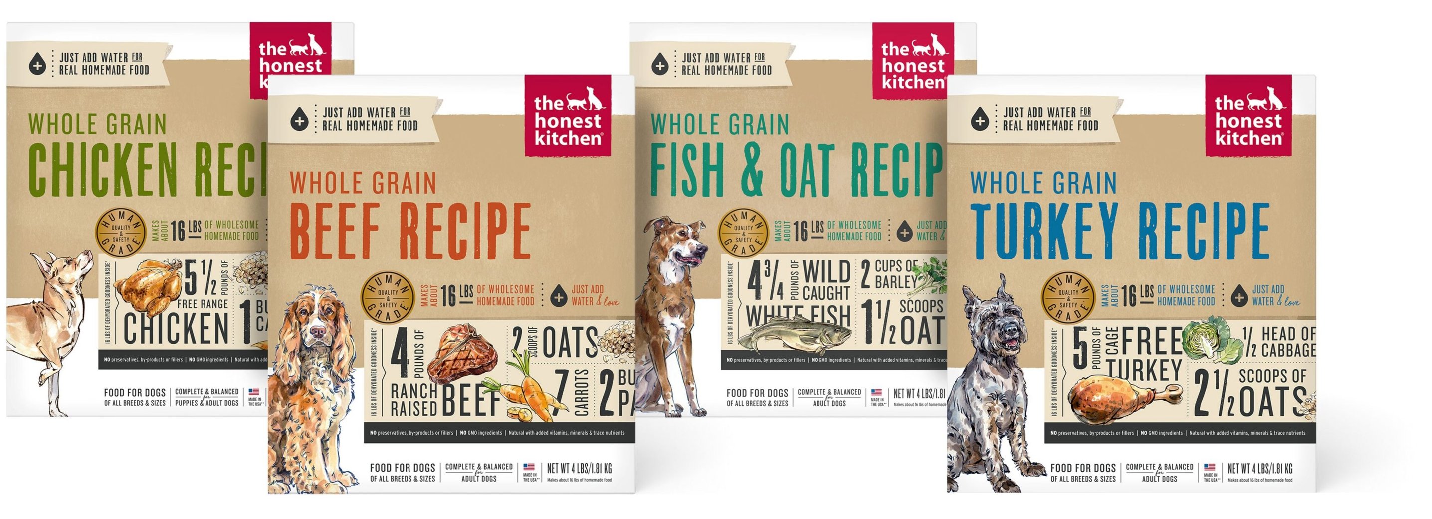 THE HONEST KITCHEN Human Grade Wholemade Whole Grain Turkey Dehydrated ...