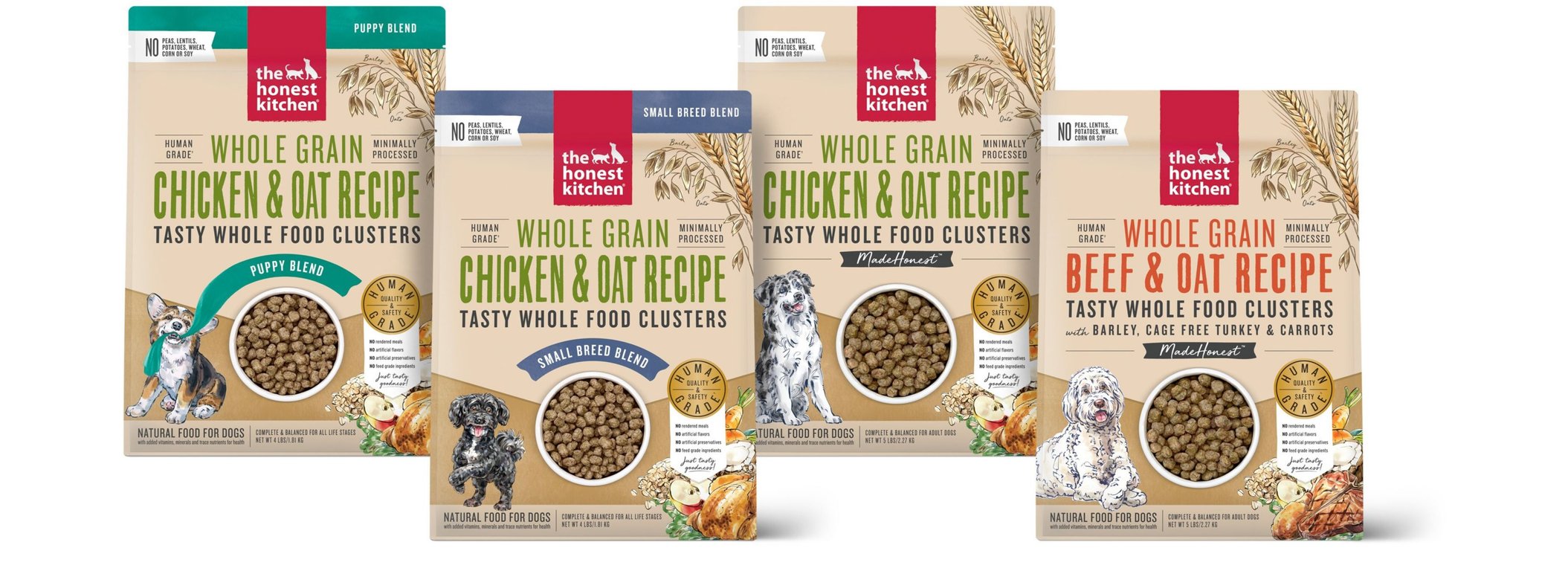 THE HONEST KITCHEN Food Clusters Whole Grain Chicken & Oat Recipe Small ...