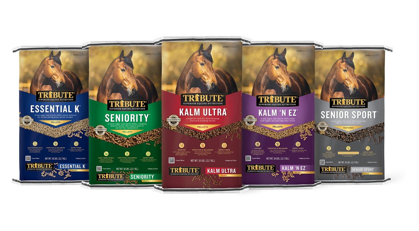 TRIBUTE EQUINE NUTRITION Growth Textured Horse Feed, 50-lb bag - Chewy.com