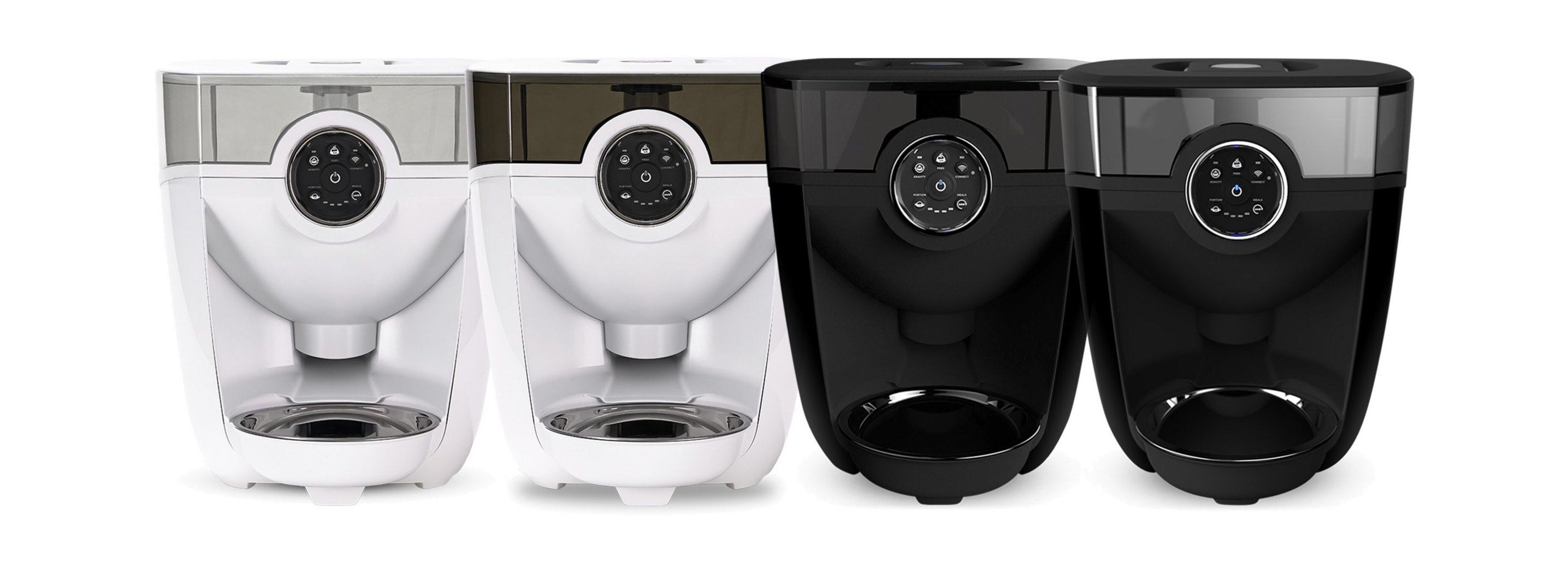 WHISKER Feeder-Robot Smoke Hopper Dog & Cat Feeder, White, 32-cup ...