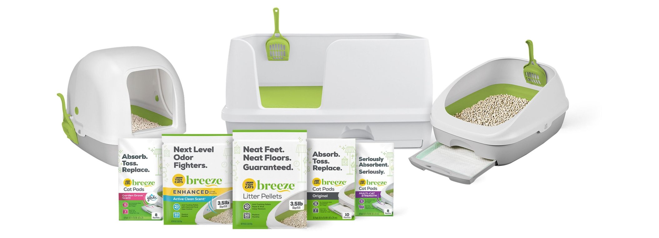 TIDY CATS Breeze Cat Litter Box System, Unscented Cat Litter Pads ...