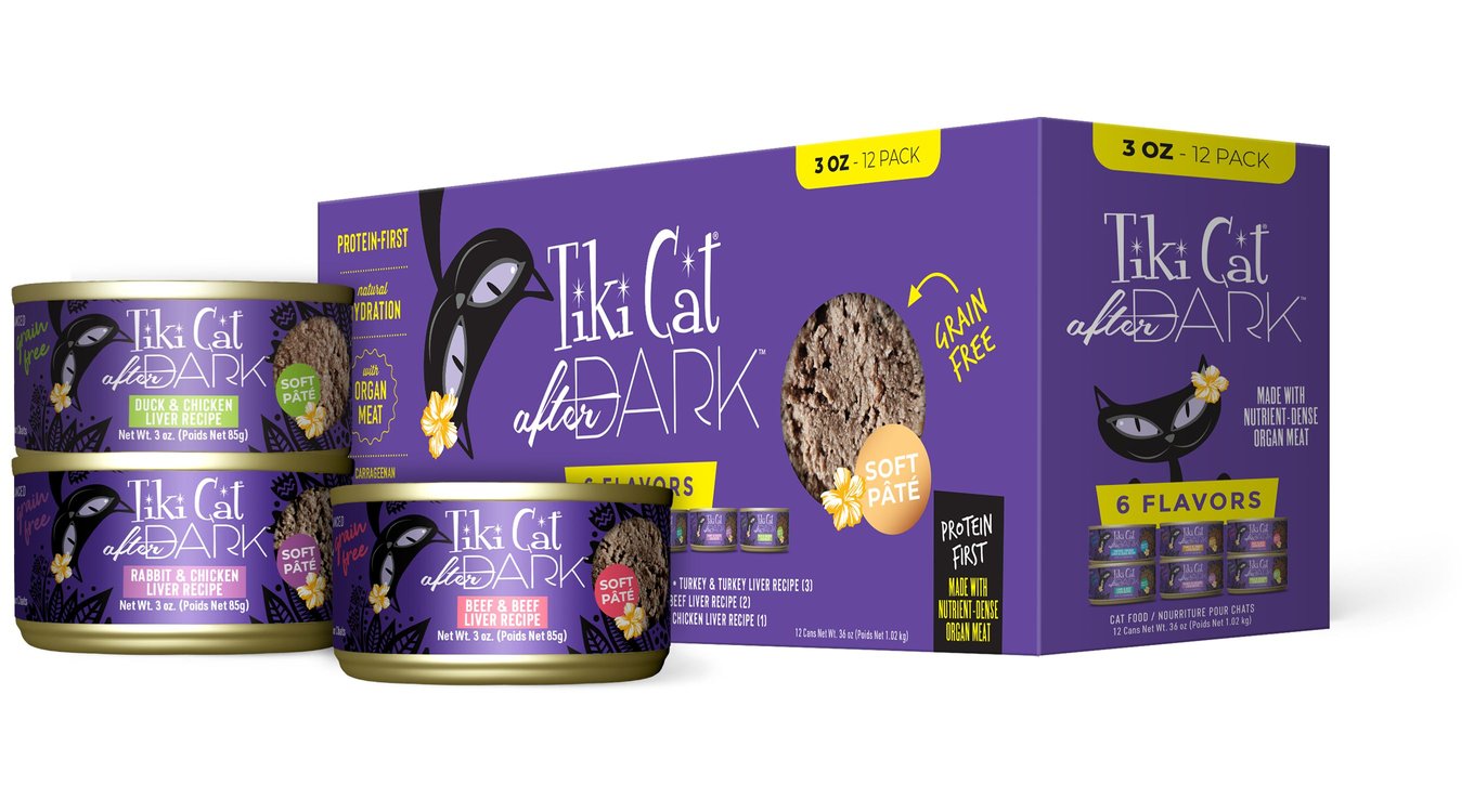 TIKI CAT After Dark Pate Rabbit & Chicken Liver Recipe Grain-Free Wet ...
