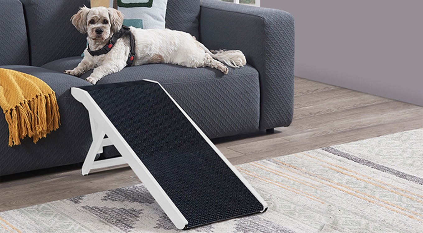 UNIPAWS Foldable Wooden Dog & Cat Ramp, Regular, Walnut - Chewy.com
