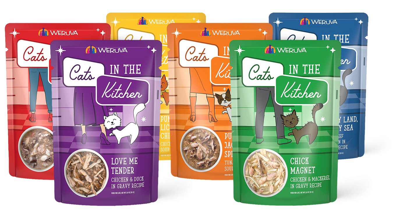 WERUVA Cats in the Kitchen Chick Magnet Chicken & Mackerel Recipe Grain ...