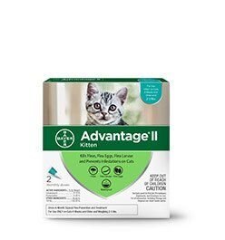 ADVANTAGE II Flea Spot Treatment for Cats, 2-5 lbs, 2 Doses (2-mos ...