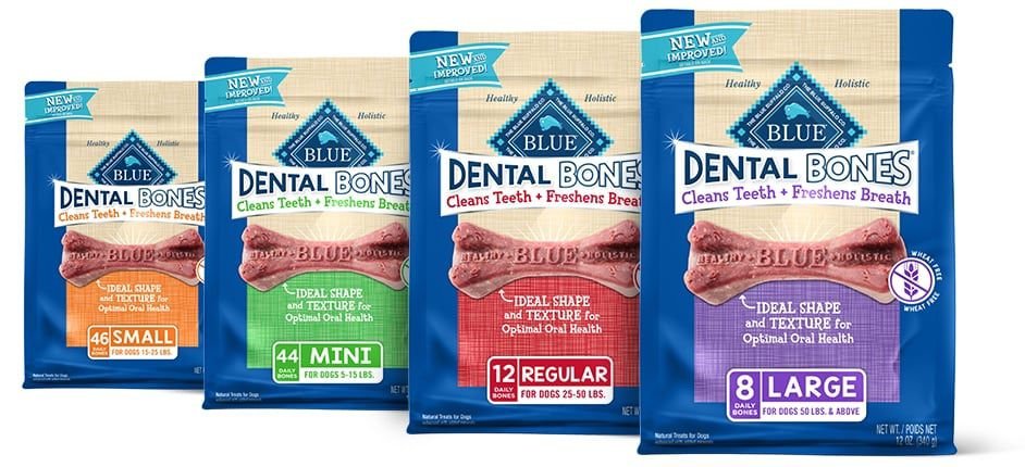 BLUE BUFFALO Dental Bones Mini All Natural Rawhide-Free Dental Dog ...