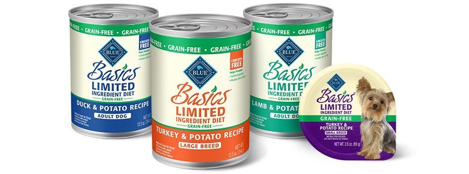 BLUE BUFFALO Basics Skin & Stomach Care Grain-Free Lamb & Potato Small ...