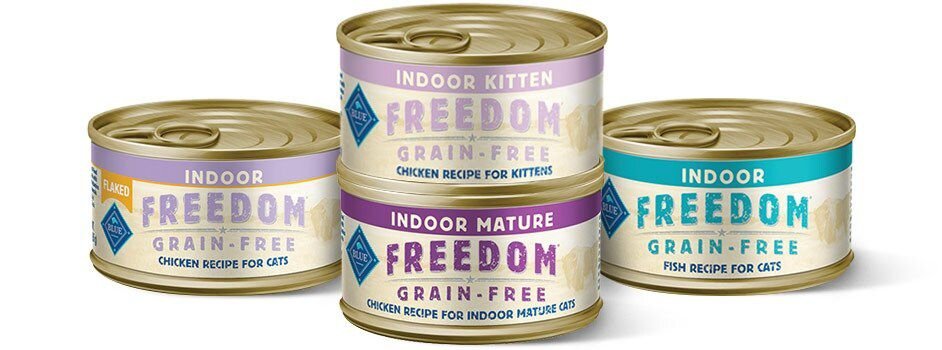 BLUE BUFFALO Freedom Indoor Adult Chicken Recipe Grain-Free Canned Cat ...