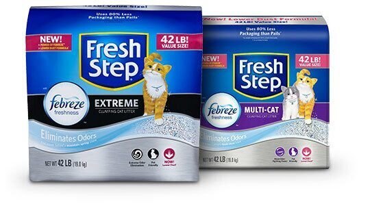 FRESH STEP Simply Unscented Clumping Clay Cat Litter, 25-lb box - Chewy.com