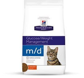 HILL'S PRESCRIPTION DIET m/d GlucoSupport Chicken Flavor Dry Cat Food ...