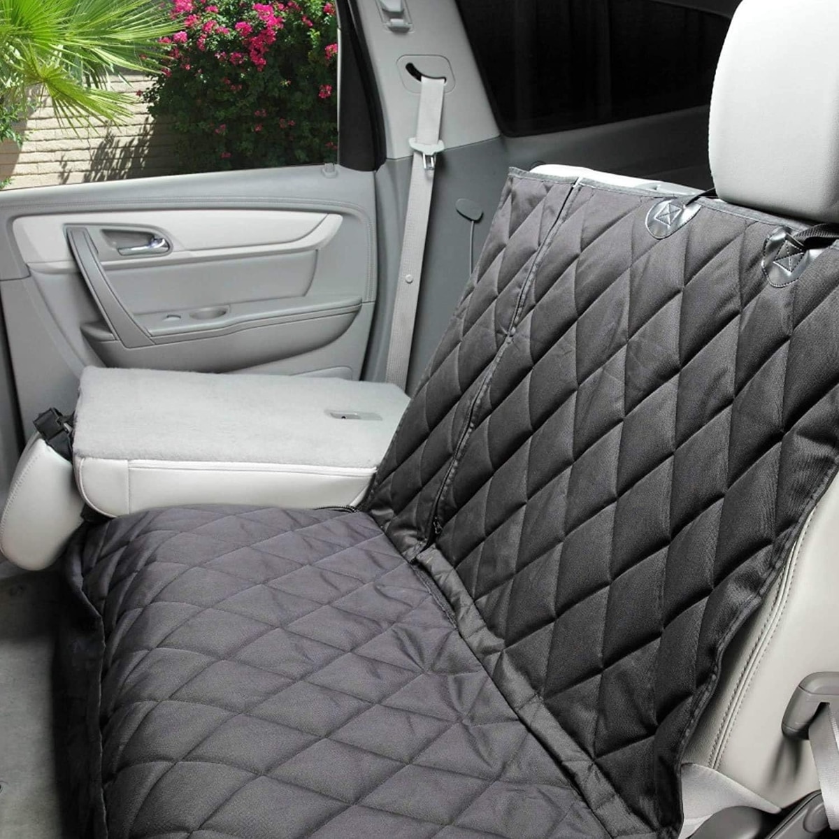 4KNINES Split Rear Seat Cover with Hammock, Black, X-Large - Chewy.com