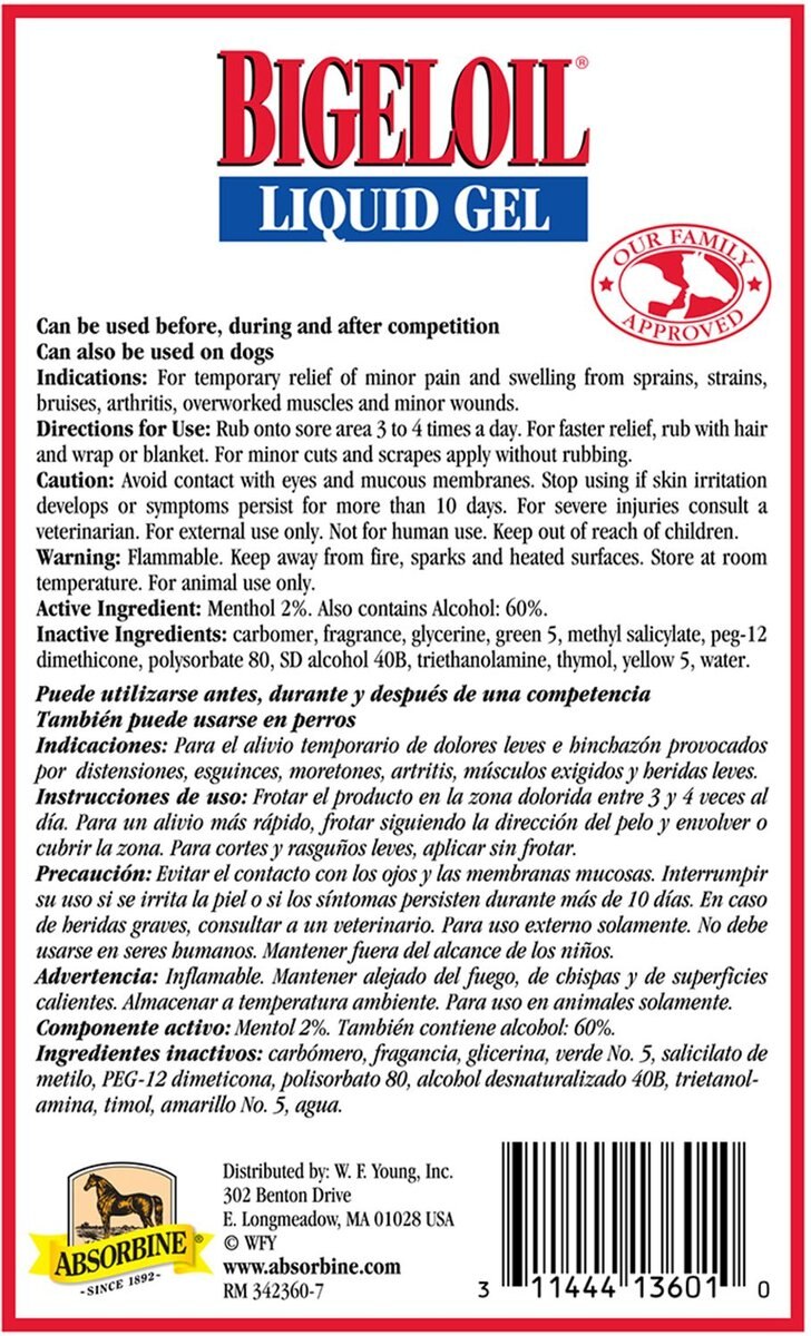 ABSORBINE Bigeloil Topical Rub for Sore Muscles, Joints & Arthritis ...