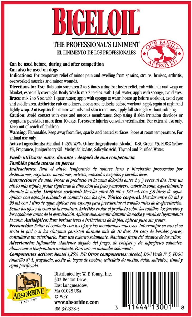 ABSORBINE Bigeloil Topical Rub for Sore Muscles, Joints & Arthritis ...