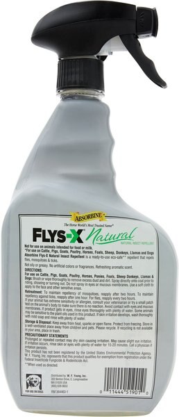ABSORBINE FLYS-X Natural Fly Repellent Dog & Livestock Spray, 32-fl oz ...