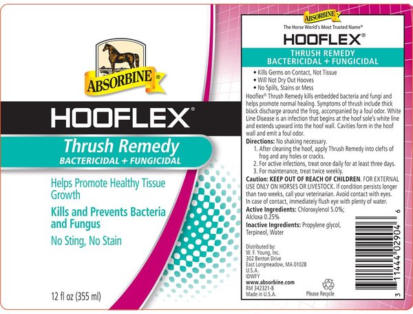 ABSORBINE Hooflex Thrush Remedy Bactericidal & Fungicidal Horse Thrush ...
