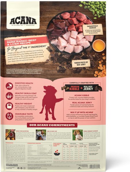 ACANA Butcher’s Favorites Grain-Free Farm-Raised Beef & Liver Recipe ...