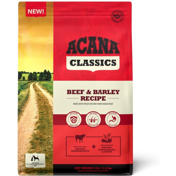 ACANA Classics Beef & Barley Recipe Dry Dog Food, 4-lb bag - Chewy.com