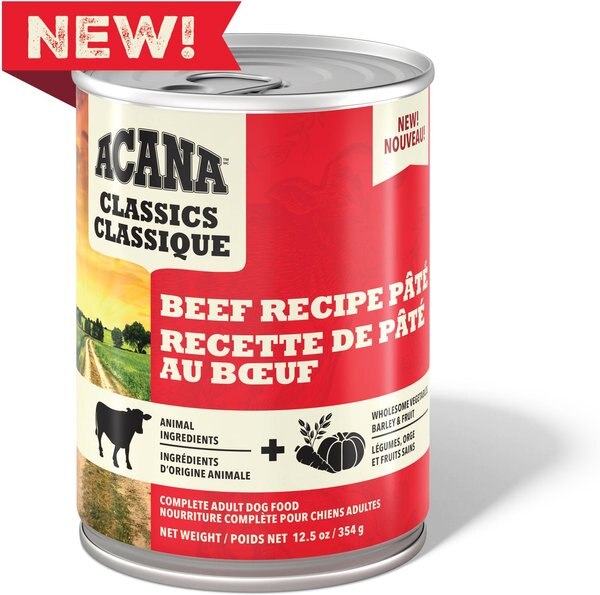 ACANA Classics Beef Recipe Pate Wet Dog Food, 12.5-oz can, case of 12 ...