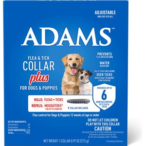 ADAMS Flea & Tick Collar Plus for Dogs & Puppies - Chewy.com