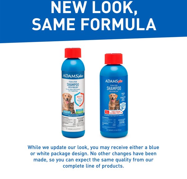 ADAMS Plus Flea & Tick Shampoo Sensitive Skin for Cats & Dogs, 6-fl oz ...