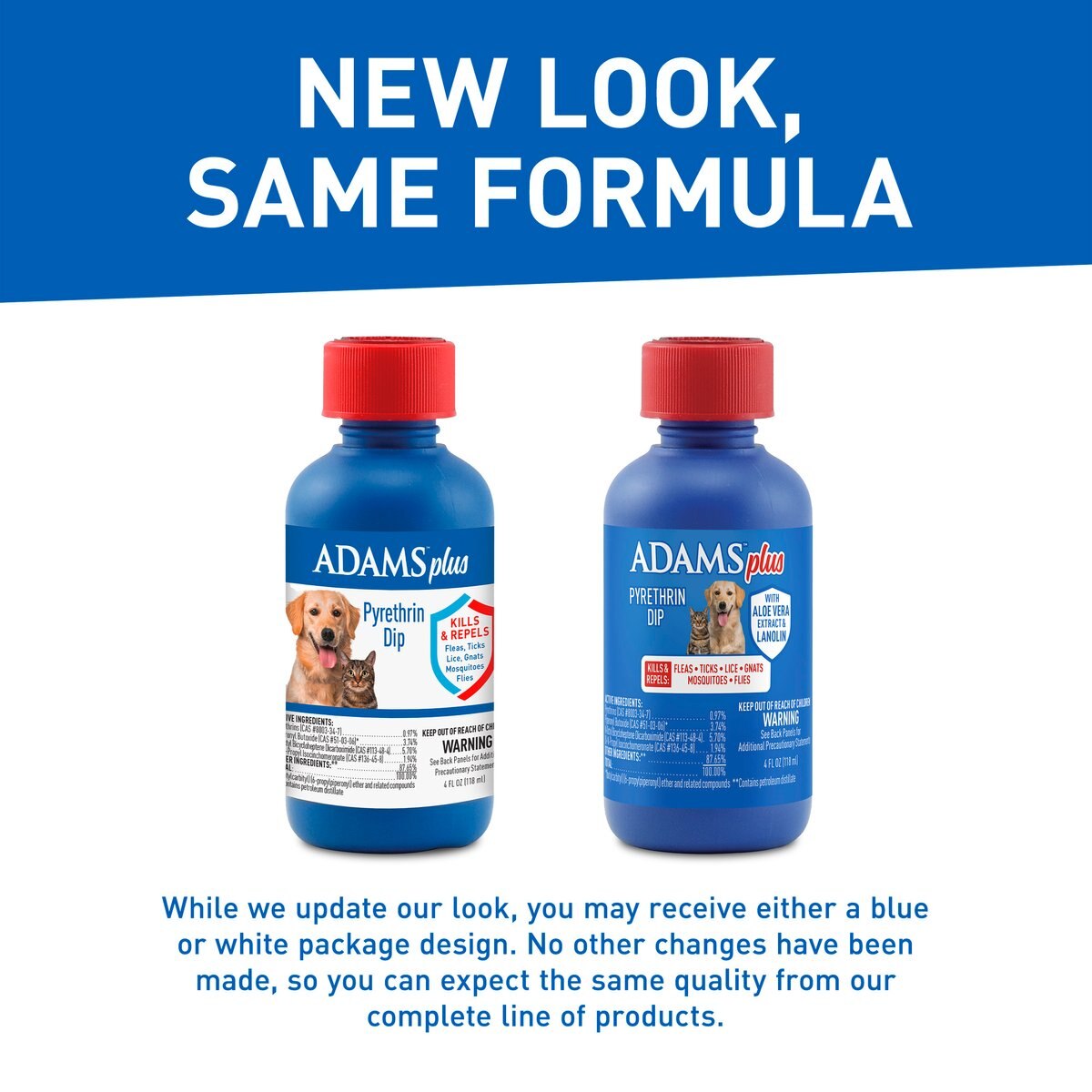 ADAMS Plus Pyrethrin Dip for Dogs & Cats, 4-fl oz bottle - Chewy.com