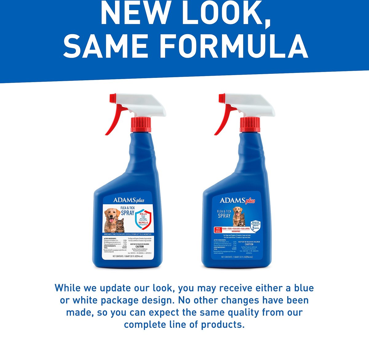 ADAMS Plus Flea & Tick Spray for Dogs & Cats, 32-fl oz bottle - Chewy.com