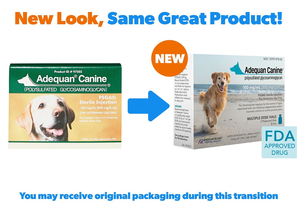 ADEQUAN CANINE (polysulfated glycosaminoglycan) Injectable for Dogs ...