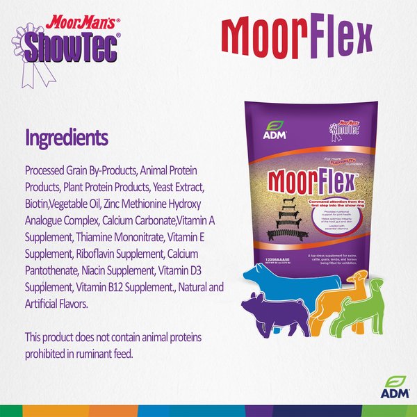 ADM MoorMan's ShowTec MoorFlex Swine, Goat, Sheep, & Cattle Powder ...