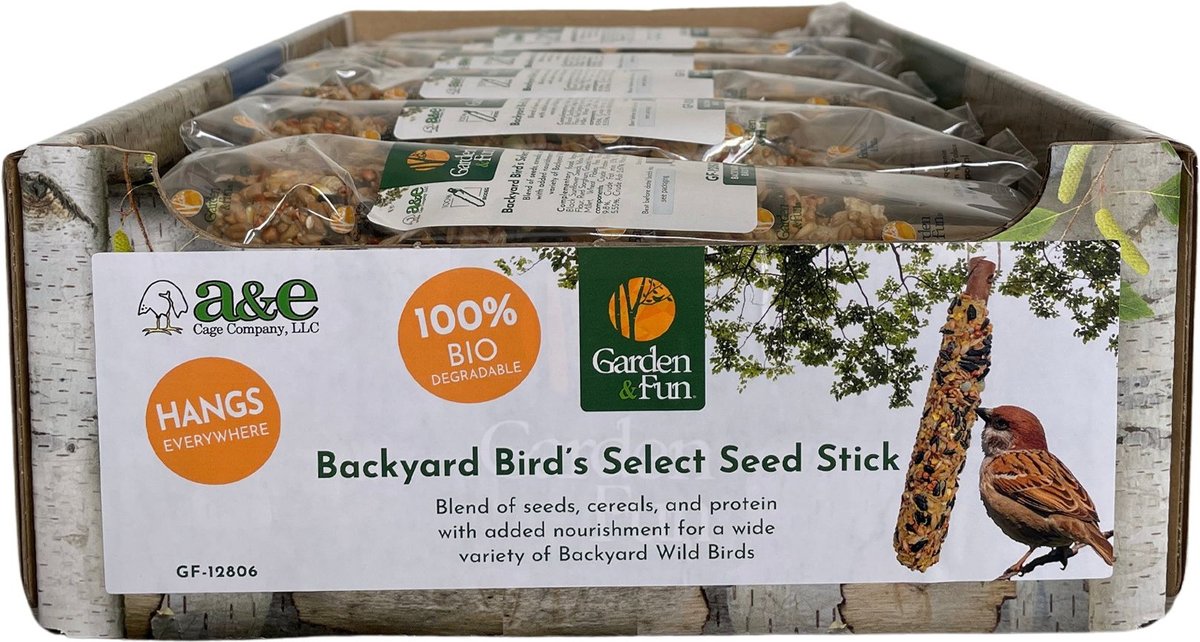 A&E CAGE COMPANY Backyard Bird's Select Seed Stick Wild Bird Treats, 0. ...