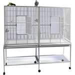 Out of Stock - A&E CAGE COMPANY Double Stack Flight Bird Cage, Black ...