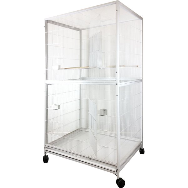 A&E CAGE COMPANY Extra Large Flight Bird Cage, White - Chewy.com