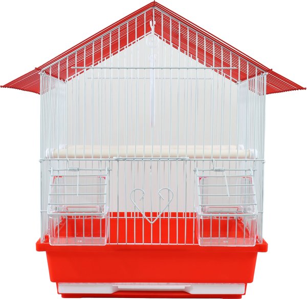 A&E CAGE COMPANY House Top Bird Cage, Red - Chewy.com