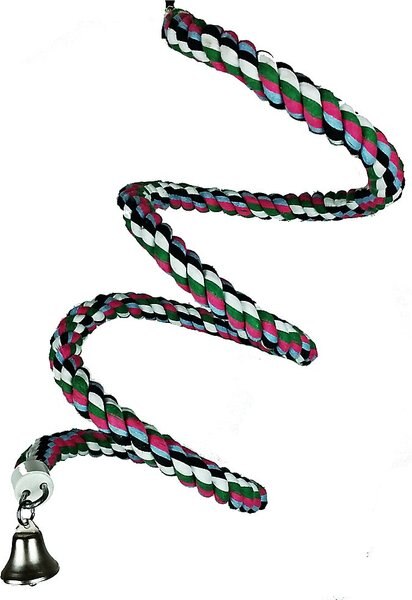 A&E CAGE COMPANY Rainbow Cotton Rope Boing Bird Toy - Chewy.com
