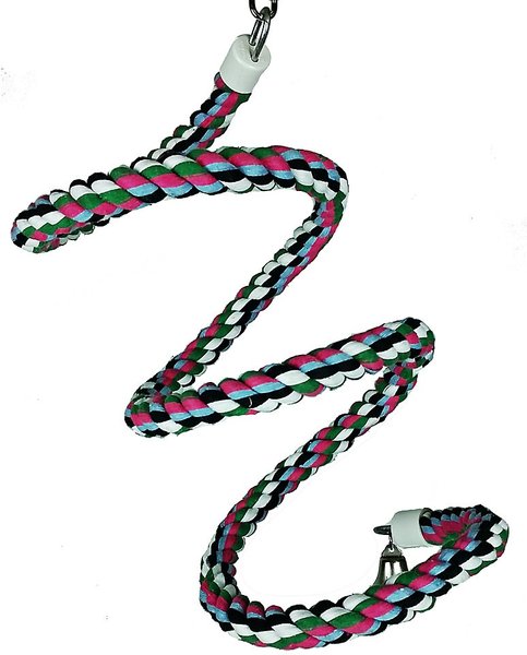 A&E CAGE COMPANY Rainbow Cotton Rope Boing Bird Toy - Chewy.com