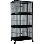 A&E CAGE COMPANY Triple Stack Bird Cage, Platinum, Medium - Chewy.com
