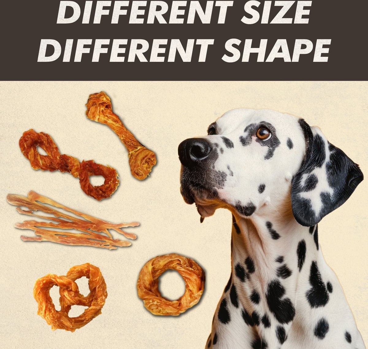 AFRESCHI Natural Turkey Tendon Bone Natural Dog Chew Treat, Small, 40 ...