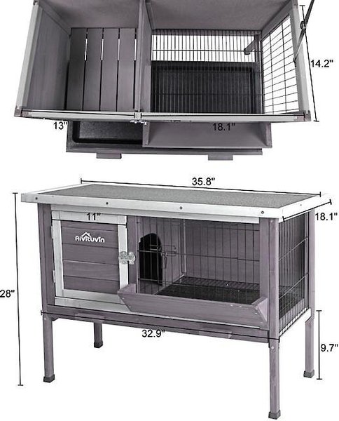 AIVITUVIN 28-in Indoor Rabbit Hutch - Chewy.com