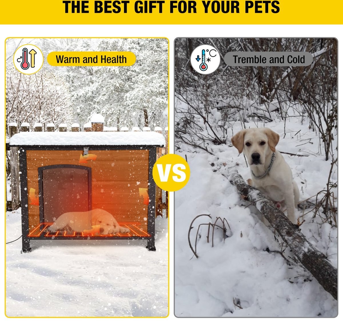 Out of Stock - AIVITUVIN Adjustable Heat & Timer Wooden Outdoor Heated ...