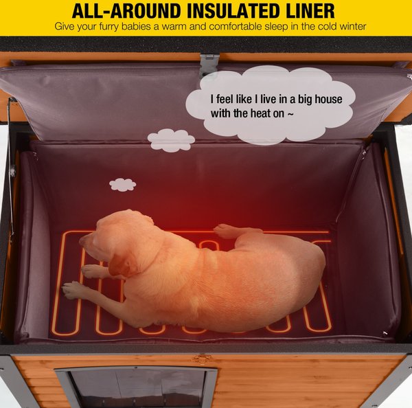 Out of Stock - AIVITUVIN Adjustable Heat & Timer Wooden Outdoor Heated ...