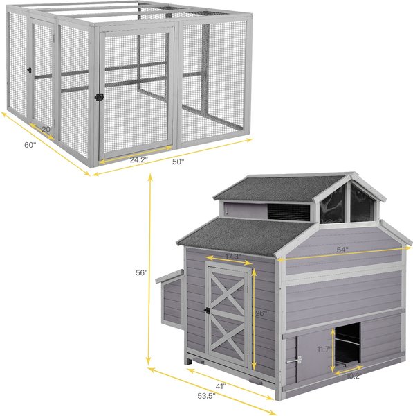AIVITUVIN AIR49 Extra Large Chicken Coop, 4 to 6 Chicken Capacity ...