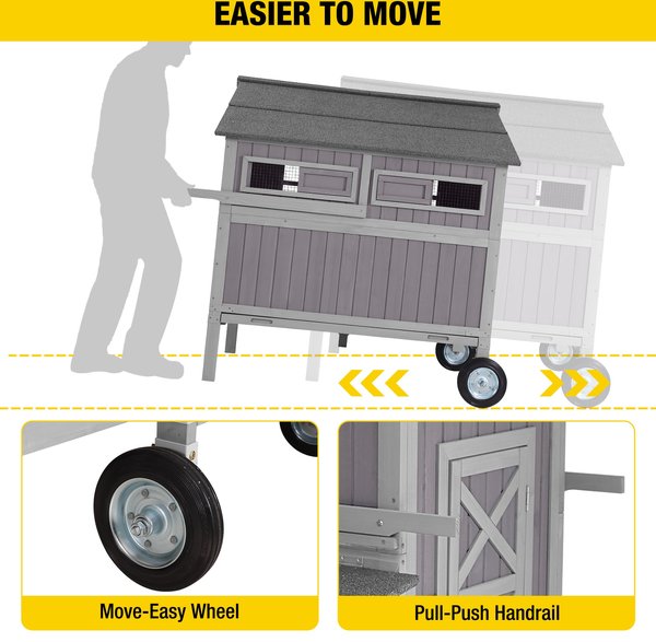 Out of Stock - AIVITUVIN AIR96 Extra-Large Chicken Coop with Big Wheels ...