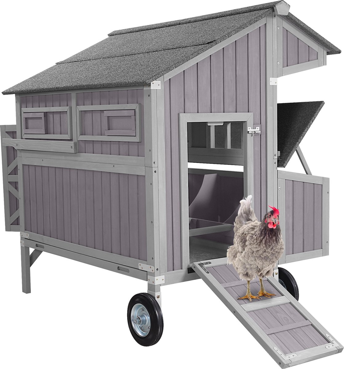 Out of Stock - AIVITUVIN AIR96 Extra-Large Chicken Coop with Big Wheels ...
