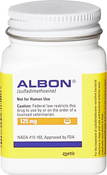 ALBON (sulfadimethoxine) Tablets for Dogs & Cats, , 125-mg - Easy ...