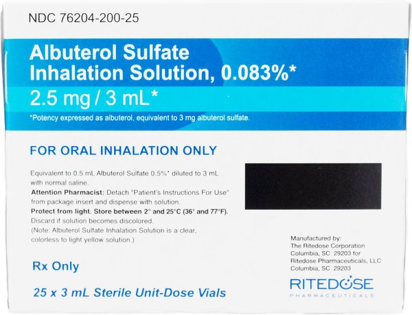 ALBUTEROL 0.083% (Generic) Nebulizer Inhalation Solution, 2.5-mg/3-ml - Easy Refills | Chewy Rx